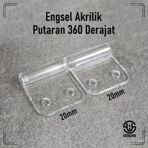 Jual Engsel Pintu Akrilik Putaran 360 Derajat Acrylic Transparan Bening ...