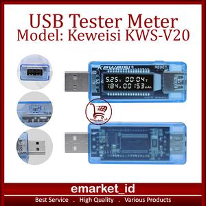 Jual USB Tester Meter Keweisi KWS-V20 / Current Voltage Charger Doctor ...