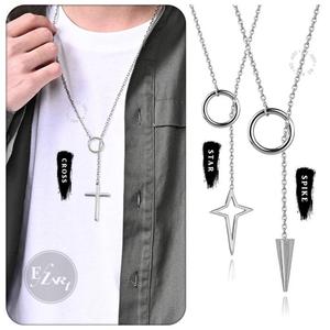 Jual KALUNG Y SHAPE DROP SALIB CROSS SPIKE STAR STICK STAINLESS PRIA ...