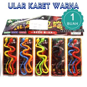 Jual Mainan Ular Cobra Karet Warna SATUAN 1 buah - ULAR KARET WARNA ...
