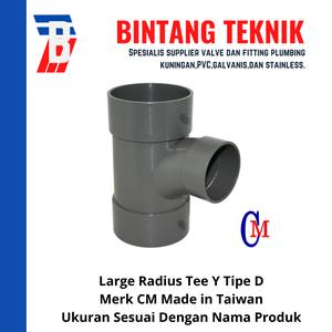 Jual Large Radius Tee Y 8" x 4" PVC D Merk CM Taiwan - Jakarta Barat ...