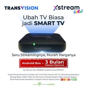 Jual TV Box Android 10 TRANSVISION XSTREAM SERU + BONUS SPECIAL - Kota ...