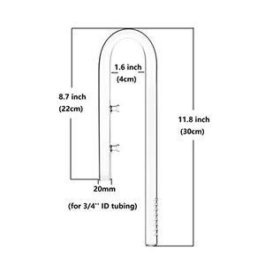 Promo JARDLI Glass Lily Pipe Inflow Outflow Set 20mm for 3/4' ID Cicil ...