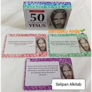 Jual Selipan buku ayat Alkitab. 50 Perkataan Yesus. Bookmarks. Pembatas ...