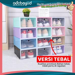 Jual KS01 Kotak Sepatu Premium Transparan Tebal Serbaguna Shoe Box ...