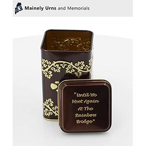 Jual Rainbow Bridge Paw Print Economy Pet Cremation Urn Tin-small ...