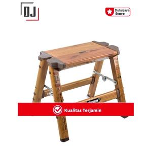 Jual Tangga lipat 1 step krisbow motif kayu matrial alumunium max 150kg ...