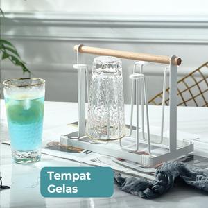Jual Rak Gelas Besi Minimalis Anti Karat Tempat Cangkir Rak Dapur ...