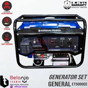 Jual General Mesin Generator Set ET 5000 CE Genset Bensin 3200 Watt e ...