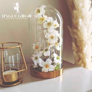 Jual Glass Dome Gold Vas Kaca Bunga Kering/Dried Flower-Tabung Kaca ...