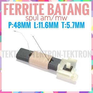 Jual Ferrite Batang Spul Radio AM MW Ferit Antena Antenna 48mm Ferite ...