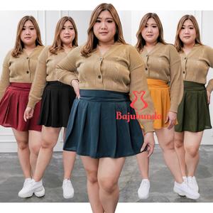 Jual Rok Mini Jumbo Polos / Big Size Mini Skirt / Rok Jumbo - HITAM ...