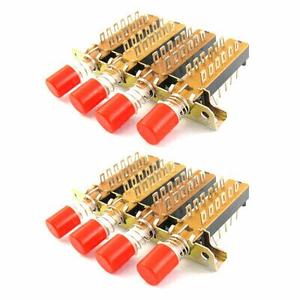 Jual 4P2T 4 Rows Interlock Push Button Knob Piano Key Switch 2 Kamjay ...