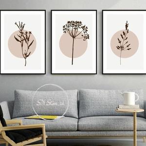 Jual lukisan minimalis modern estetik bunga panel set - Kab. Bandung ...