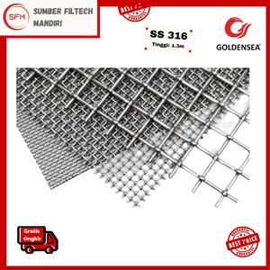 Jual Wire Mesh Saringan SS 316 #20, 40, 60, 80, 100 (Lebar 1.3m ...