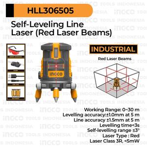 Jual Self-Leveling Laser (Red 5-Line) INGCO HLL306505 Digital Level ...