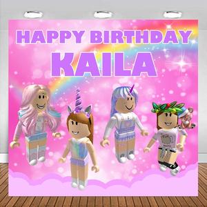 Jual Roblox Girl Backdrop Flexi Banner Birthday Hiasan Dinding Ulang ...