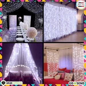 Jual Lampu Dekorasi Wedding Lampu Hias 300 LED 3x3Meter Lampu ...