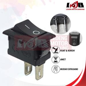 Jual Saklar Power Kotak 21x15mm Rocker Switch On Off Dua Arah 2 Pin ...