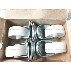 Jual Roda Caster 2" inch Nylon Nilon Putih Roda Hidup Etalase Roda ...