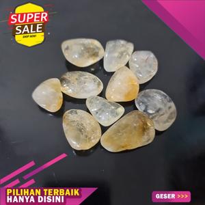 Jual BATU CITRINE BRAZIL BIG TUMBLED 2.5-3cm paket 100grams NATURAL ...