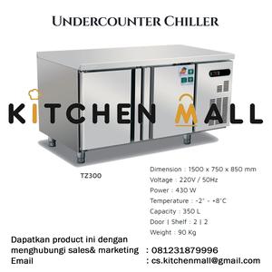 Jual TZ300 undercounter chiller 2 pintu / chiller sayuran ikan 350L TZ ...