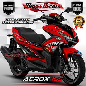 Promo Decal Aerox 155 - Motif Shark Series Merah - Spec A - Kab ...
