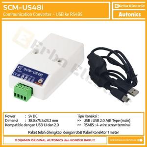 Jual Autonics SCM-US48I Signal Converter USB RS485 Serial Communication ...