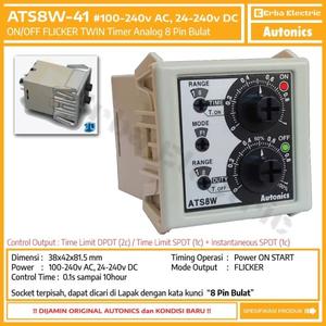 Jual Autonics ATS8W-41 Timer Analog Twin 8 Pin Plug Resmi Original ...