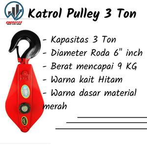 Jual KATROL PULLEY 3 TON | KATROL PULLEY BLOCK 3 TON / 6 INCH - Jakarta ...