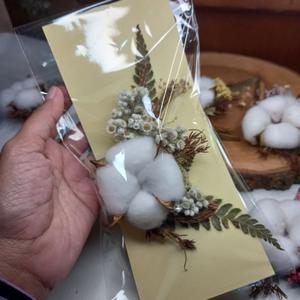 Jual RANGKAIAN BUNGA KERING BUNGA KAPAS untuk mahar,scrapbook,popup ...