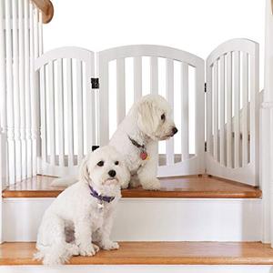 Jual Arf Pets Free Standing Wood Dog Gate, Step Over Pet Fence ...