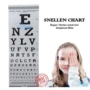 Jual SNELLEN CHART BAGAN TEST KETAJAMAN MATA KERTAS TEST MATA - Kab ...