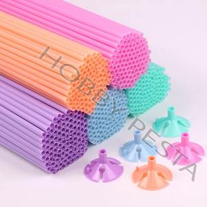 Jual STICK CUP BALON LATEX WARNA 5 PCS / STICK BALON MACARON - BIRU ...