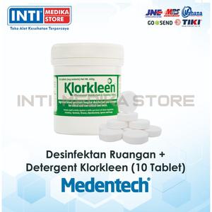 Jual MEDENTECH DESINFEKTAN RUANGAN + DETERGENT KLORKLEEN 10 TABLET ...