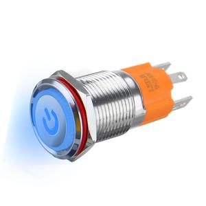 Jual JuaL 3000W 3 Pin Metal Latching Illuminated LED Switch Push Button ...