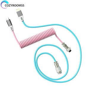 Jual Mechanical Keyboard Aviator Cable Coiled Type-C USB Aviation ...