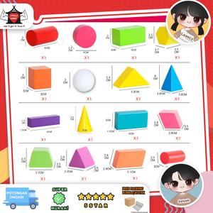 Jual Wooden Geometric Shape, Puzzle kayu bentuk bangun ruang, Peraga ...