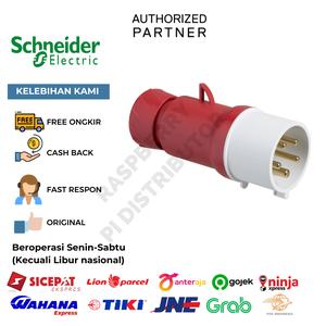 Jual Schneider PKE32M435 3P 32A IP44 3P+N+E 5Pin Industri Straight Plug ...