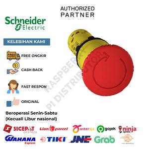 Jual Schneider Emergency Stop Plastik Latching 1NO 1NC XB7NS8445 ...