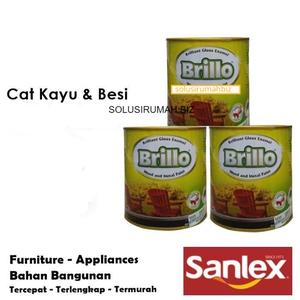 Jual CAT KAYU - CAT BESI BRILLO SANLEX WARNA putih 0.9L - SANLEX ...