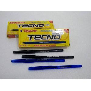 Jual Ballpoint / Pulpen / Pen Merk Standard Techno (12 buah) - Hitam ...