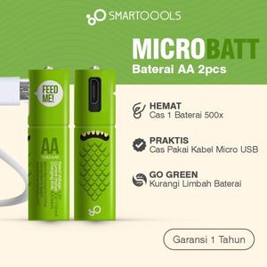 Jual SINTE (SMARTOOOLS) Baterai Charge AA 2 pc MICROBATT 1.5V Micro USB - Kota Surabaya - TOKO ...
