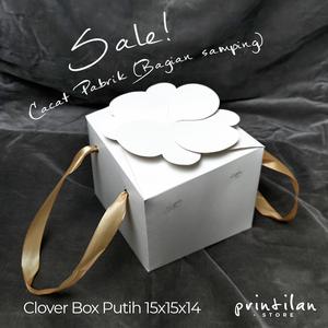 Promo [15x15x14] Clover Box Putih - Kotak Kue Kering 2 Toples 500 gr ...