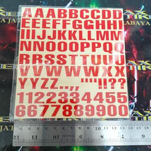Jual NEW stiker cutting huruf plus nomer ukuran 14x14cm harga perkotak ...