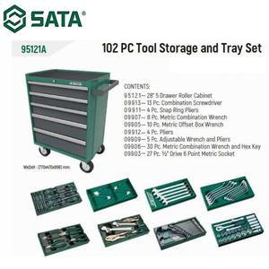 Jual Tools Kit Set - 102PC. 5 DRAWER TOOL TROLLEY SET 95121A SATA TOOLS ...
