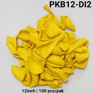 Jual PKB12-DI2 Balon latex 12 inch 1 pak isi 100 doff tebal kuning ...