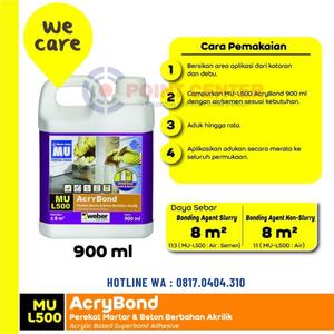 Jual TERHEMAT MORTAR UTAMA MU-L500 ACRYBOND PEREKAT MORTAR & BETON ...