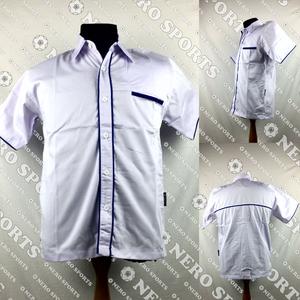 Promo Kemeja Polos Seragam Baju Kerja Komunitas Putih List Biru - XL ...
