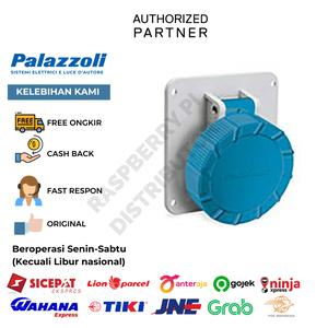Jual PALAZZOLI 489126 WALL-MOUNTING SOCKET 2P+E 16A 220V 6H IP66-67 ...